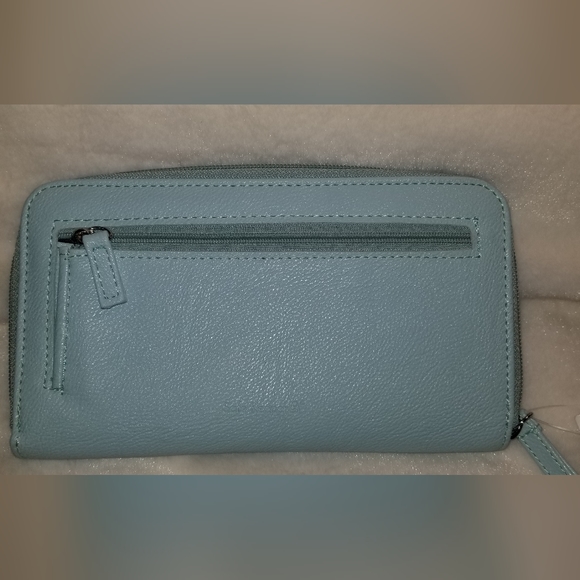 mundi | Bags | Authentic Mundi My Big Fat Wallet Safe Keeper Blue ...